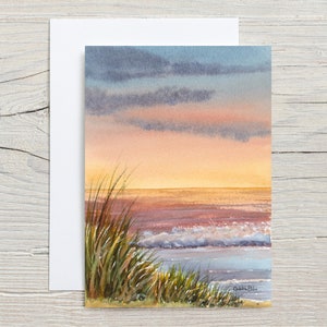 Sunset Glow Card - Watercolour - Greeting Card - Vertical Card - 5x7 ...