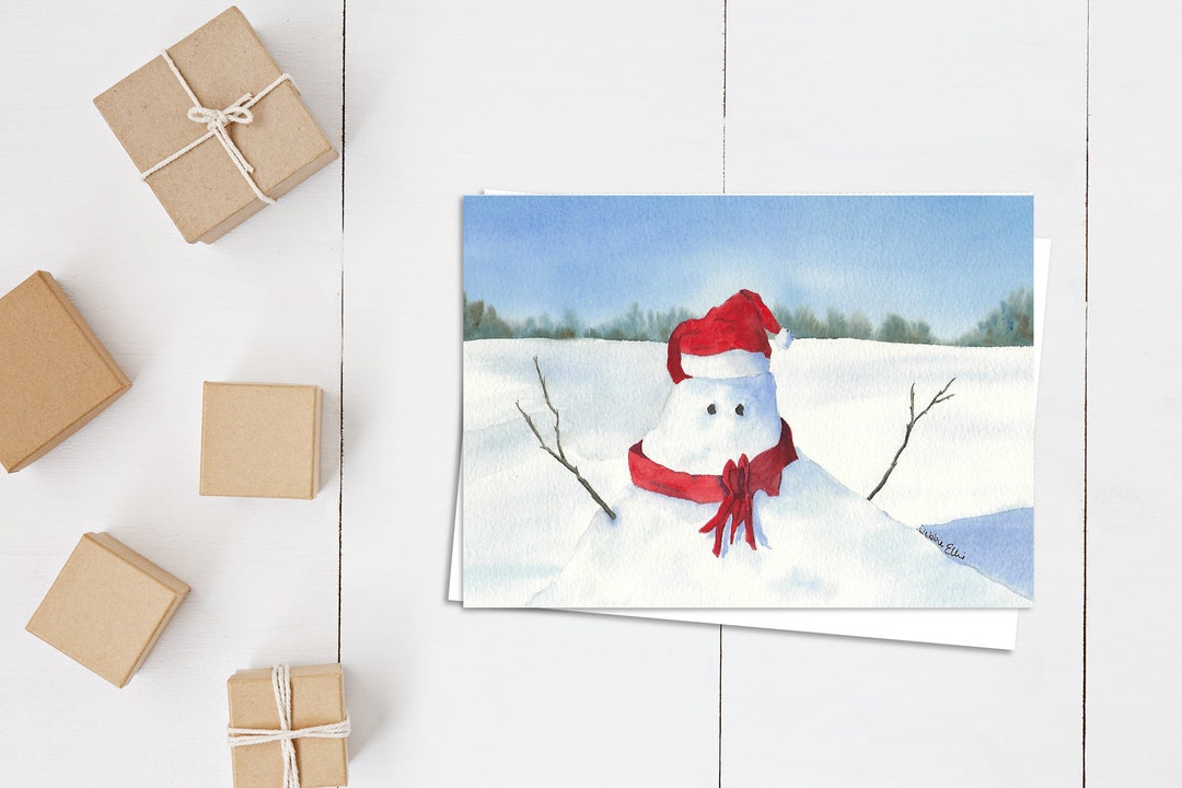 Snow Lady - Christmas Card - Greeting Card - Greeting Card - Snow Lady ...