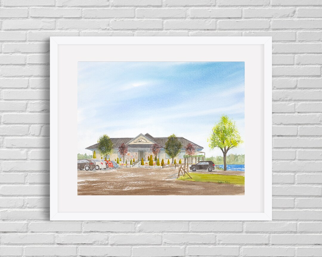 Old Marina Restaurant Puslinch Lake Hespeler Watercolour - Etsy