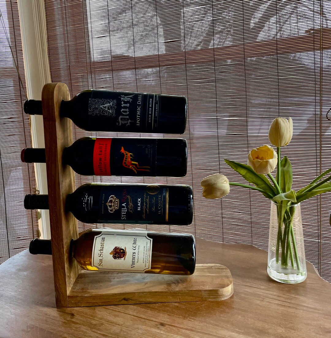 Four Bottle Wine Rack - Etsy