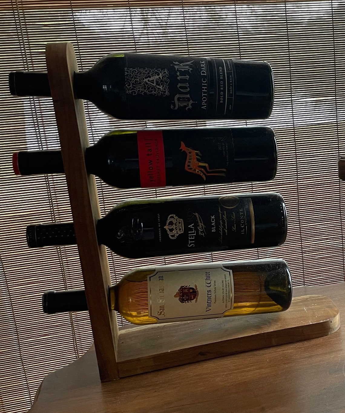 Four Bottle Wine Rack - Etsy