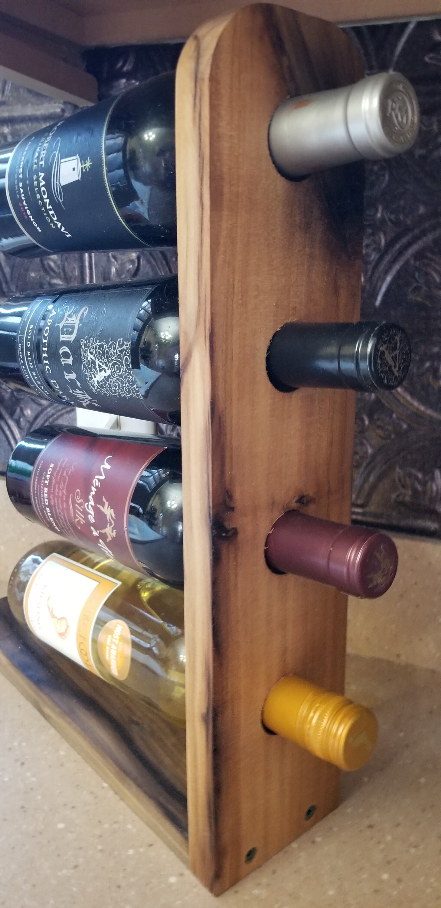 Four Bottle Wine Rack - Etsy