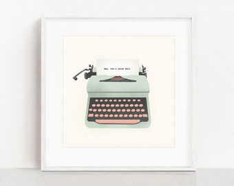 Pink typewriter | Etsy