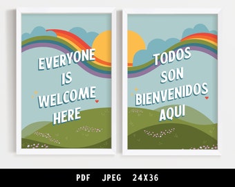 Everyone is Welcome Printable - Etsy