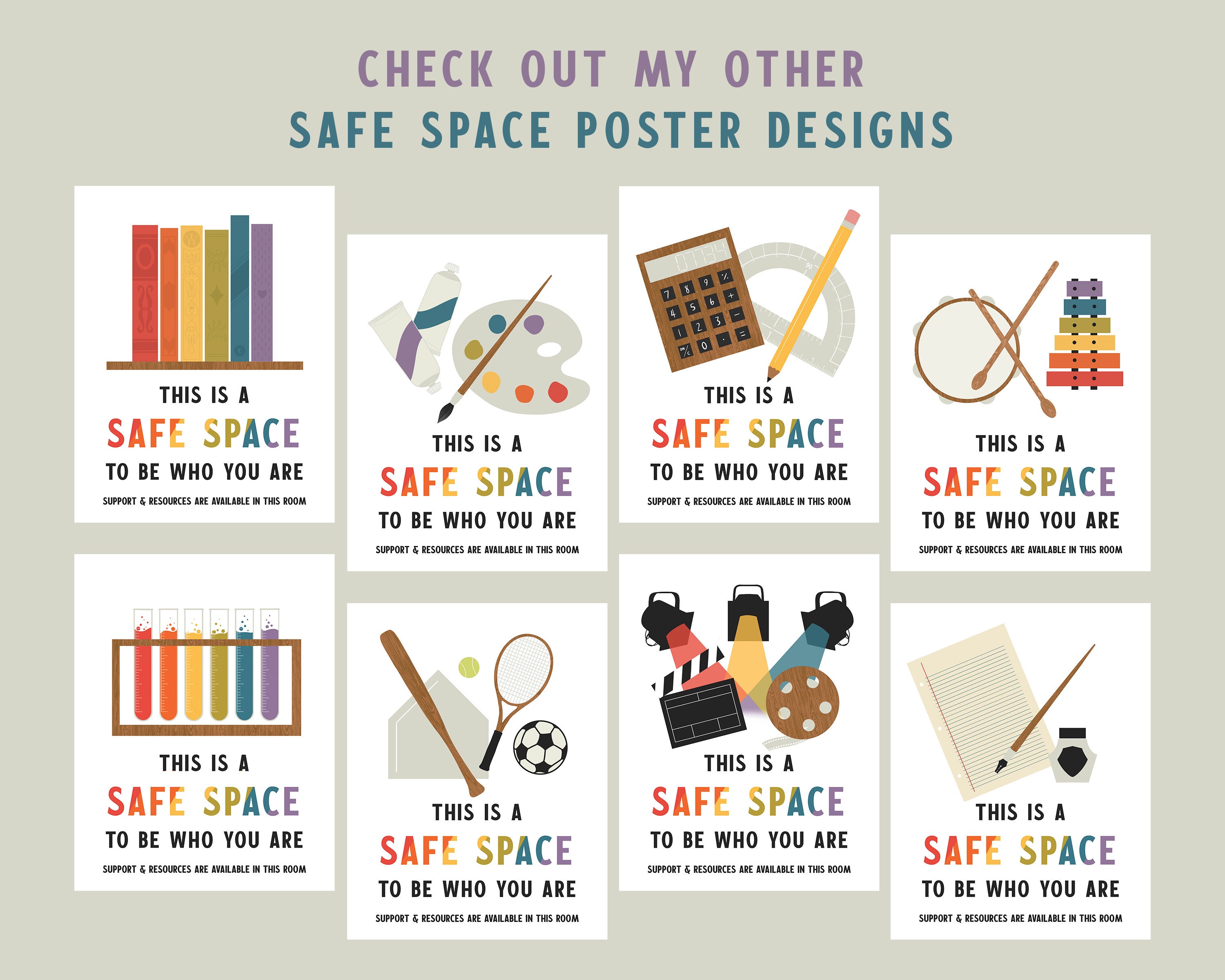 Safe Space Poster Instant Download LGBTQ Class Printable | Etsy