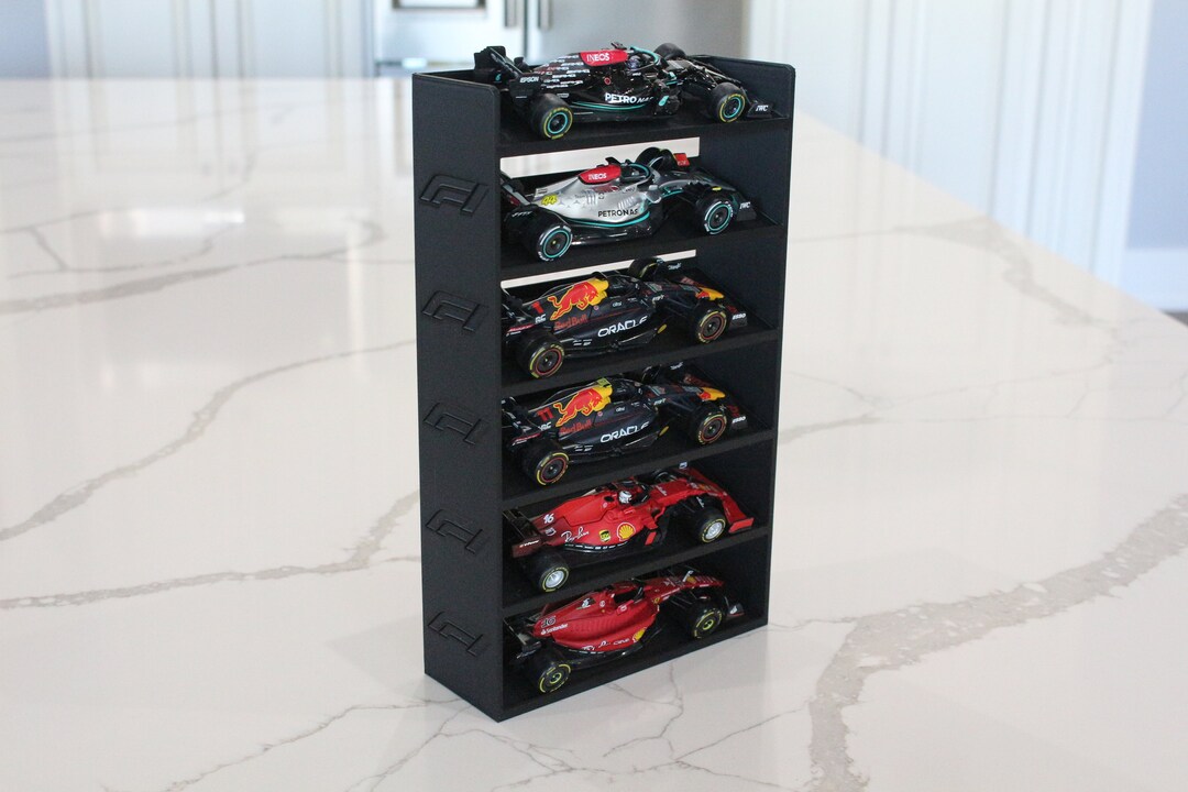 V1 6 Car Tilted 1:43 1/43 F1 Race Car Costco Display Stand Wall Mount ...