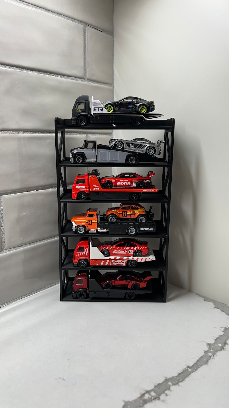 1/64 Diecast Toy Car Team Transport Display Stand 6-car Industrial ...