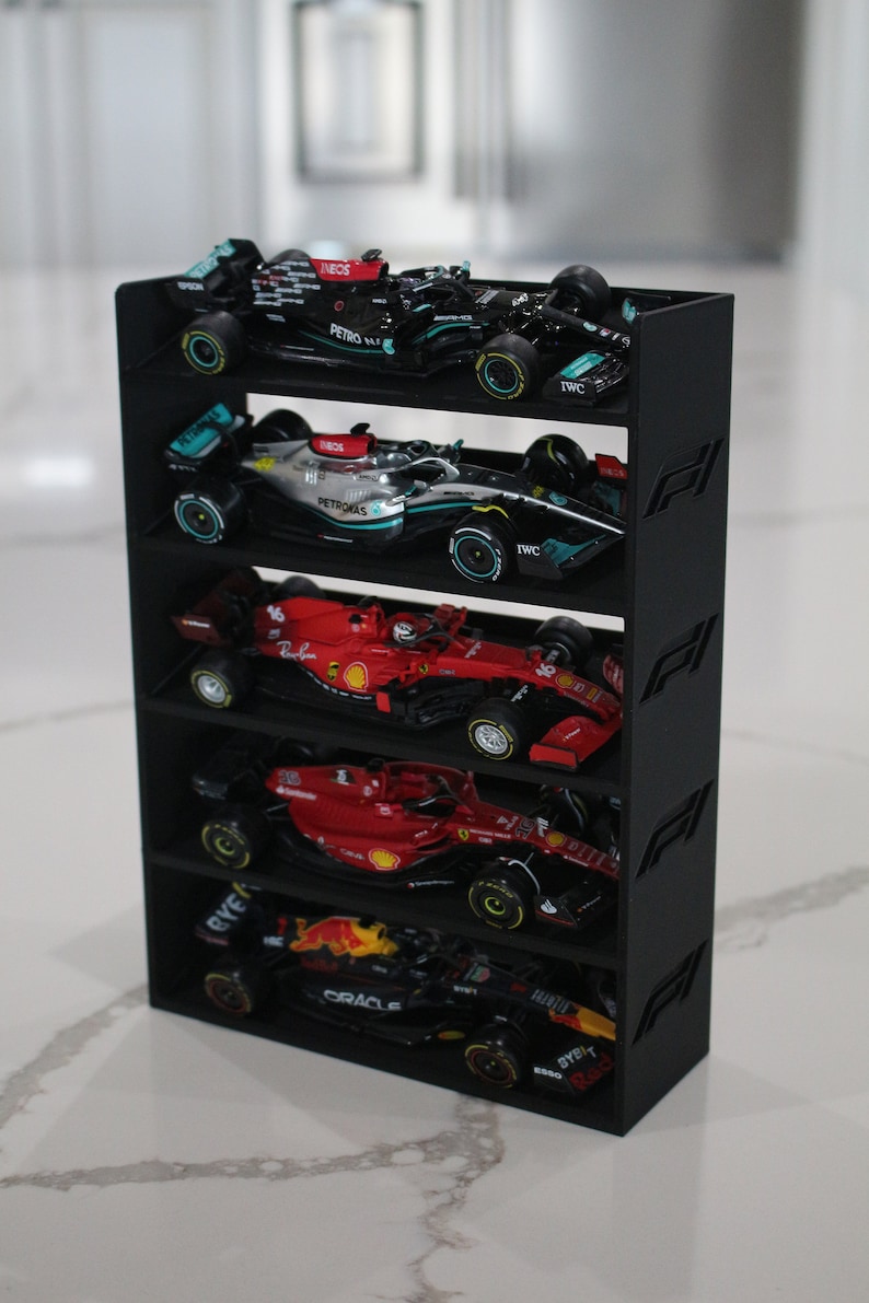 V1 5 Car Tilted 1:43 1/43 F1 Race Car Display Stand W Wall Mounting ...