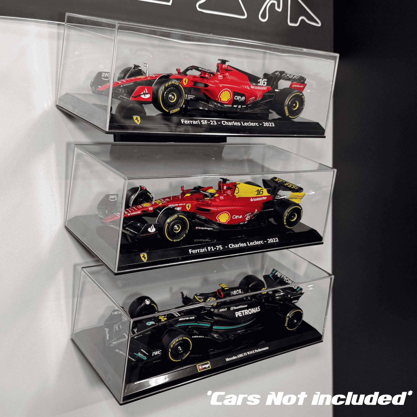 Bburago 1/24 F1 Car Display Shelf: 15 Degree Tilted Wall Mount - Etsy