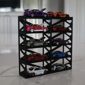 Hotwheel 10 Car Display Stand Industrial Design W Hidden Wall Mount ...