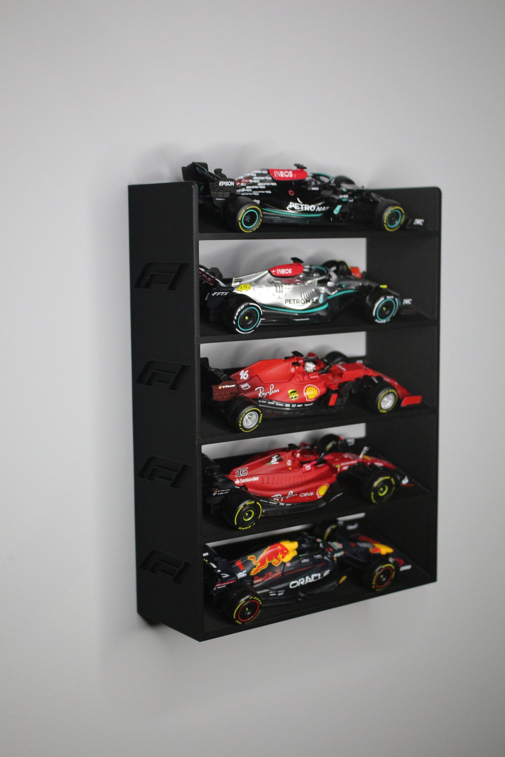 V1 5 Car Tilted 1:43 1/43 F1 Race Car Display Stand W Wall Mounting ...