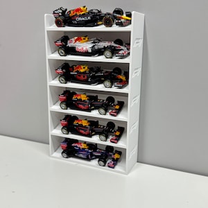 V1 6 Car Tilted 1:43 1/43 F1 Race Car Costco Display Stand Wall Mount ...
