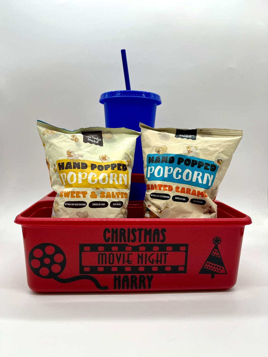 Christmas Personalised Movie Night Box, Festive Family Time, Date Night ...