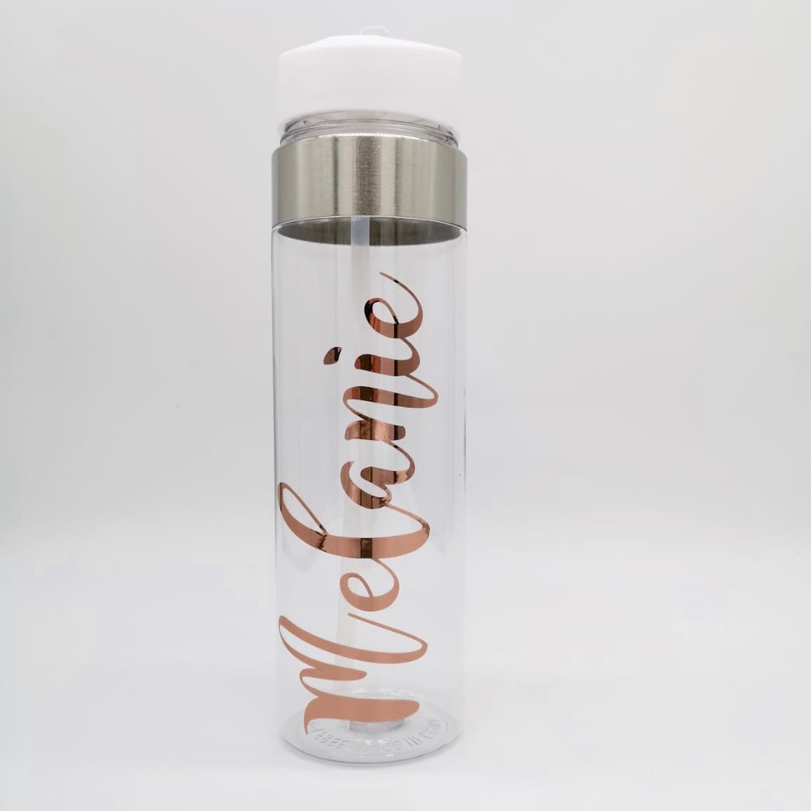 Personalised Water Bottle Love Rose Gold White Flip Top | Etsy