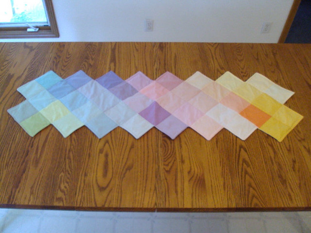 Zig Zag Table Runner: Spring Theme - Etsy