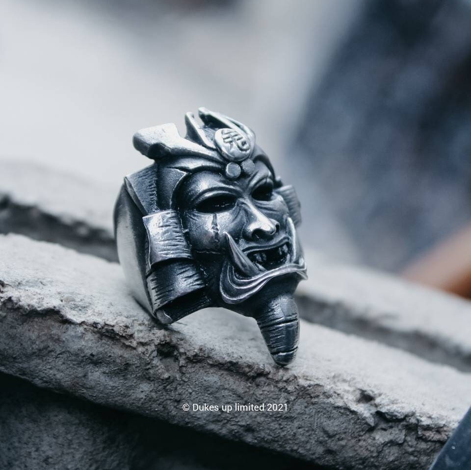 Hand Sculpted Ronin Samurai Ring : Oxidized Lead Free Pewter, Brass and ...