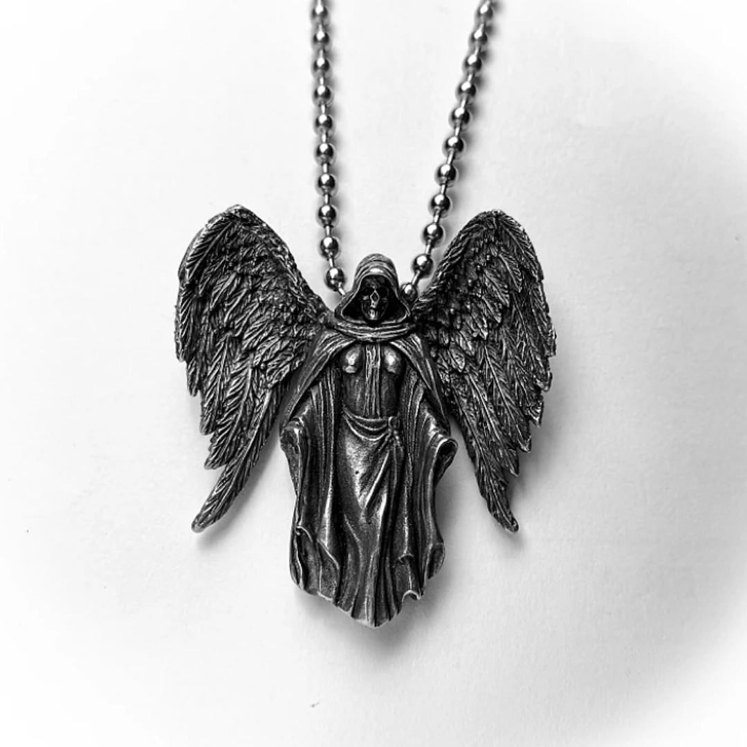 Hand Sculpted the Angel of Death Pendant, the Ark of Death, Oxidized ...