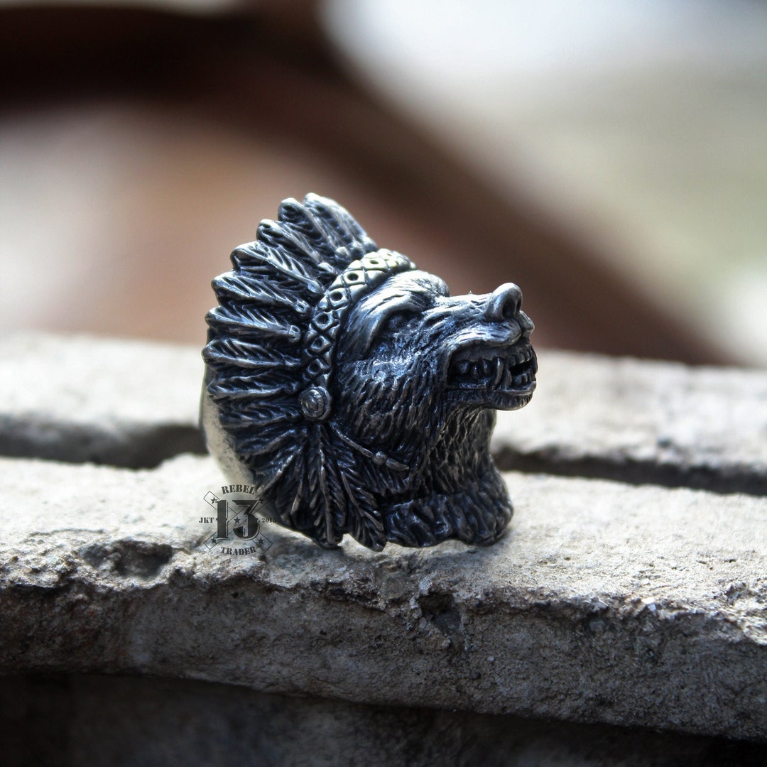 Hand Sculpted Indian Werewolf Ring : Oxidized Lead Free Pewter Ring - Etsy