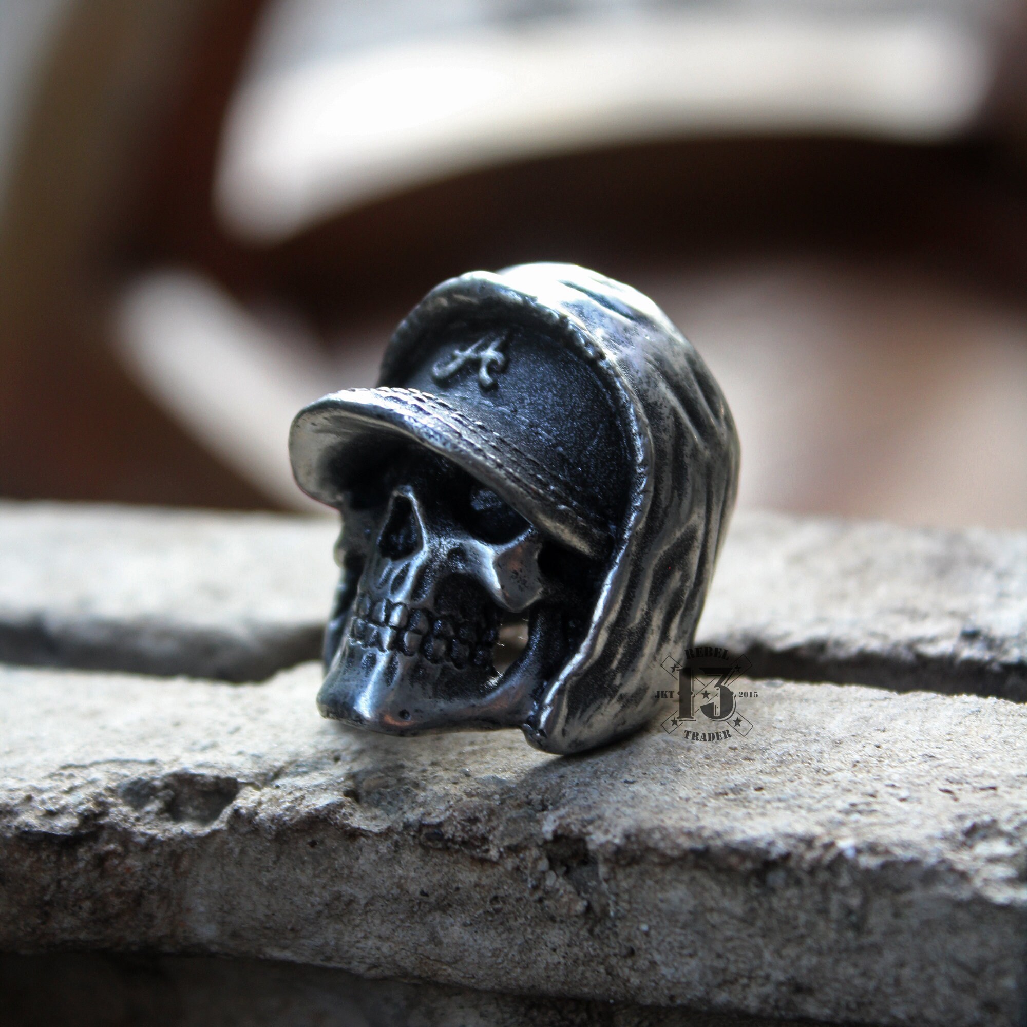 Hand Sculpted Rapper Skull Pewter Ring : Oxidized Lead Free - Etsy
