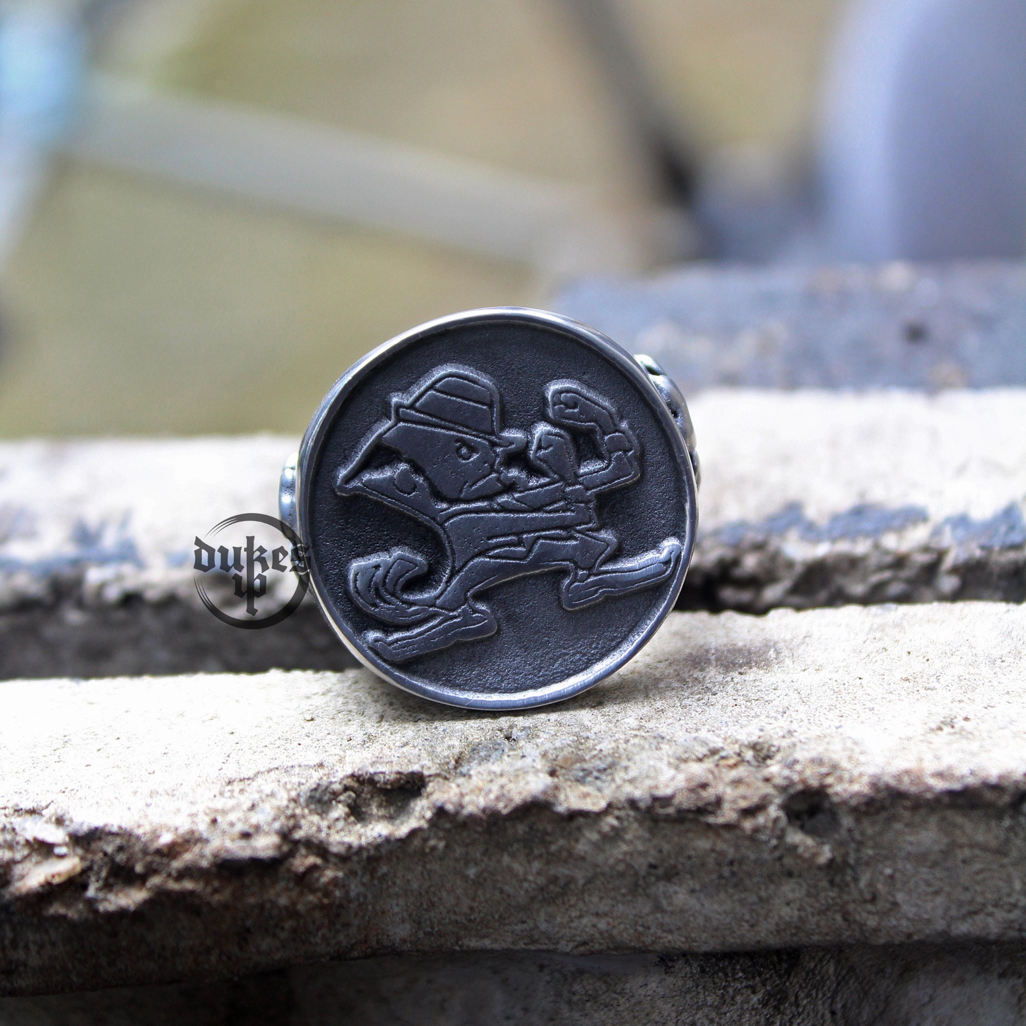 Fighting Bearded Irish Logo Signet Ring Handmade Pewter Ring - Etsy