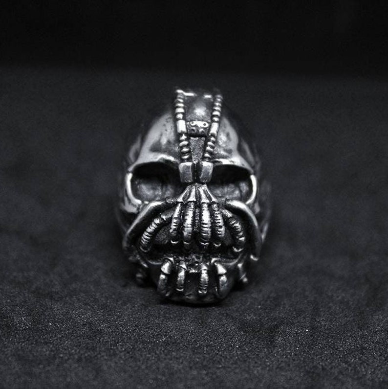 Hand Sculpted Bane Mask Ring : Oxidized Lead Free Pewter Skull - Etsy