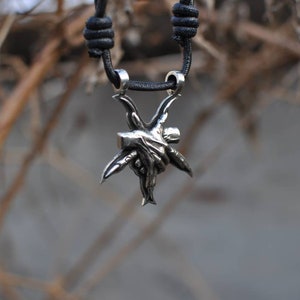Hand Sculpted Inverted Pentagram Hand Pendant : Oxidized | Etsy