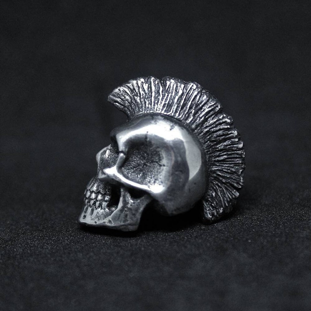Mohawk Punk Skull Ring, Punker Skull Rings, Punk Gifts, the Exploited ...
