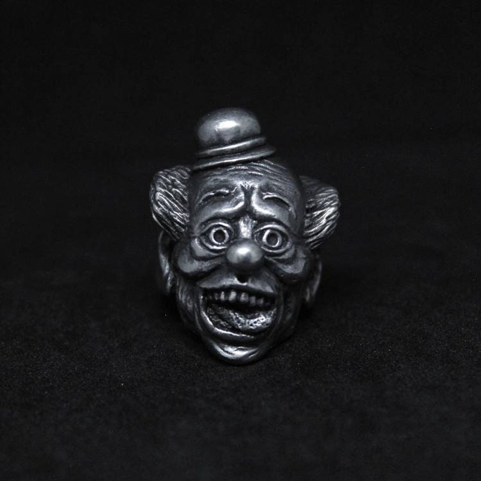 Hand Sculpted Crazy Clown Ring : Oxidized Lead Free Pewter - Etsy
