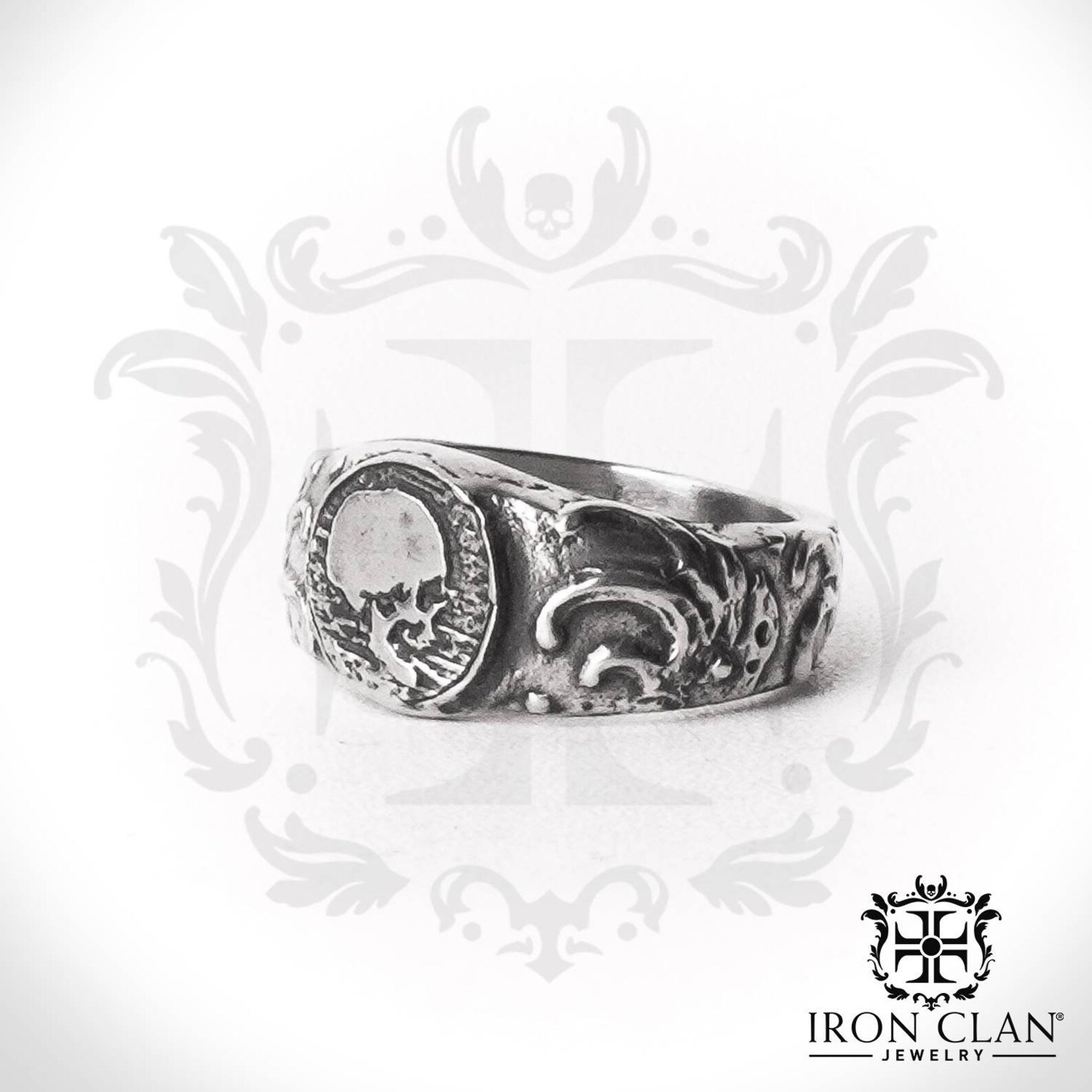 WREATH Signet Ring Handmade Ring Satanic Ring Biker Ring - Etsy