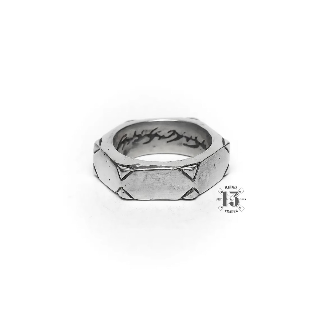 Hand Sculpted Simple Classy Gothic Cult Silver Ring. Oxidized Lead Free ...