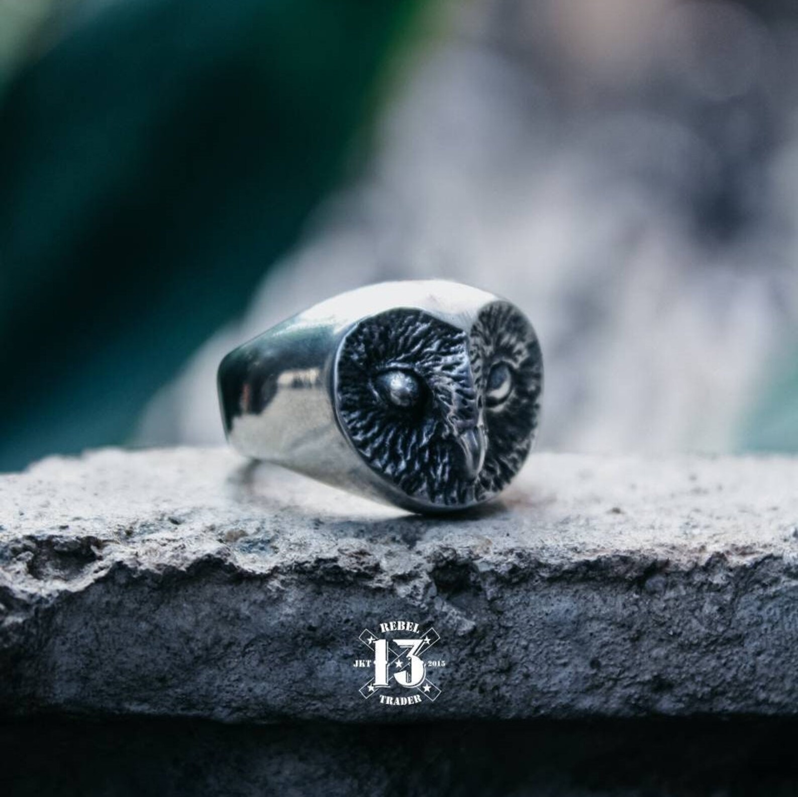 Hand Sculpted Barn Owl Pewter Ring : Oxidized Lead Free Pewter Ring - Etsy