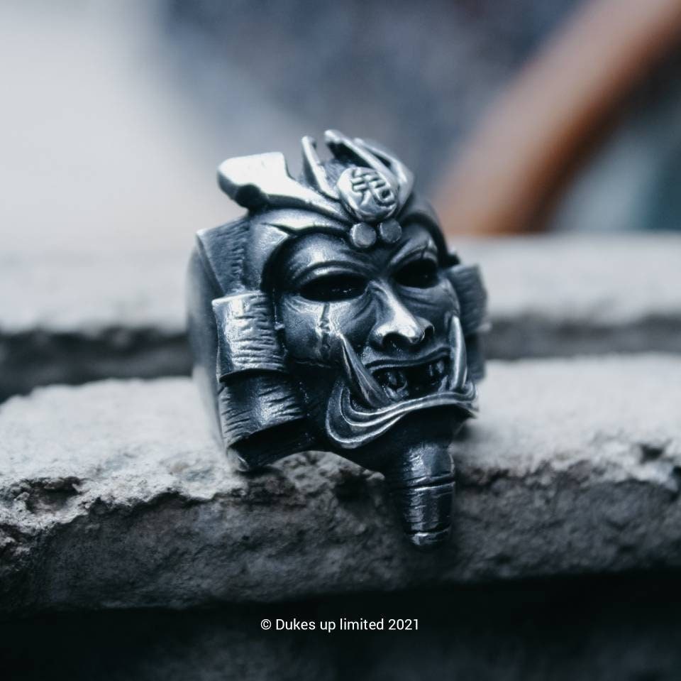 Hand Sculpted Ronin Samurai Ring : Oxidized Lead Free Pewter, Brass and ...