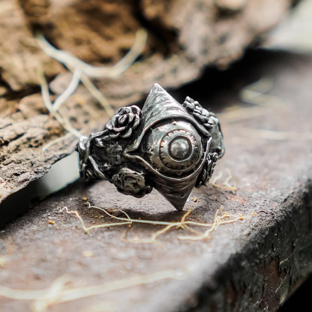 Hand Sculpted Mystic One Eye Illuminati Ring. Oxidized Lead Free Pewter ...