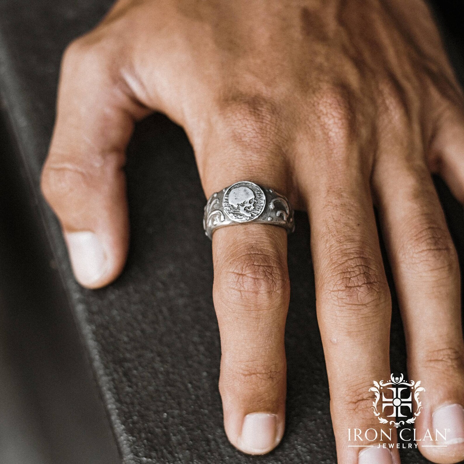 WREATH Signet Ring Handmade Ring Satanic Ring Biker Ring - Etsy