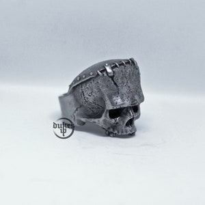 Frankenstein Creature Jawless Skull Ring, Classic Horror Story Figure ...