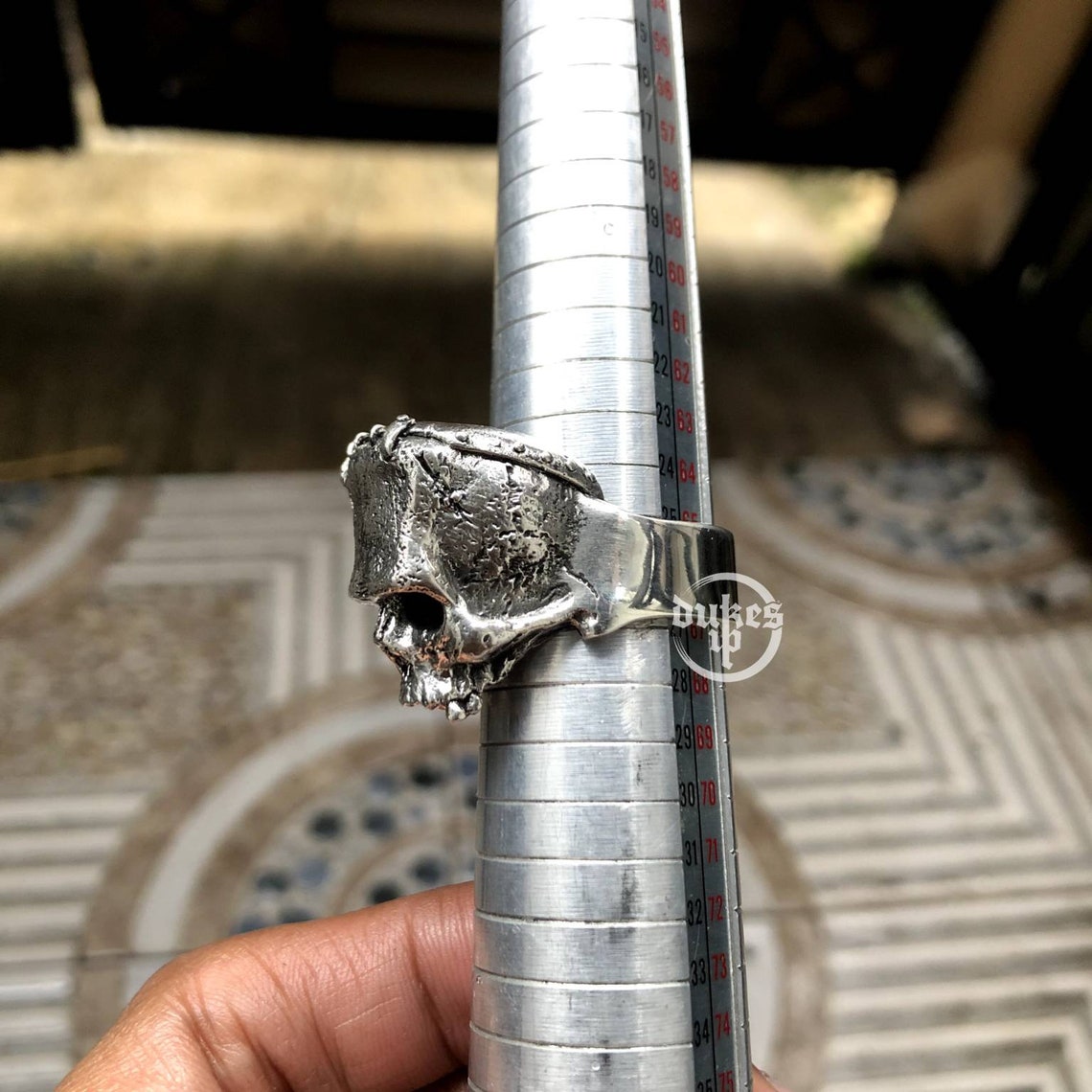 Handmade Sculpted Jawless Frankenstein Monster Skull Ring : Oxidized ...
