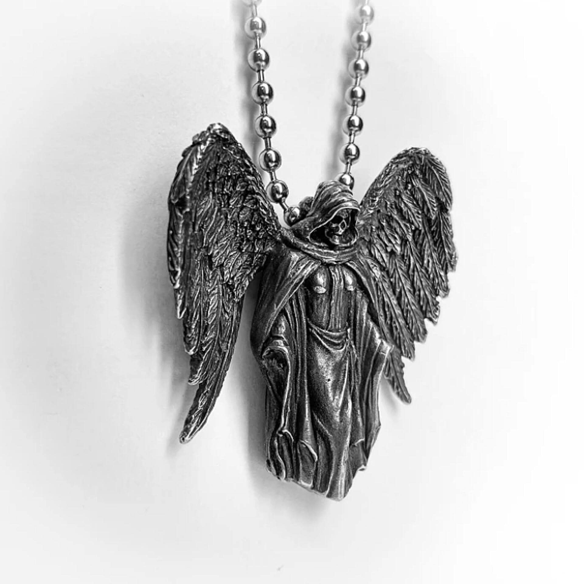 Hand Sculpted the Angel of Death Pendant, the Ark of Death, Oxidized ...