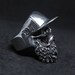 Hand Sculpted Bearded Hat Skull Ring : Oxidized Lead Free Pewter Beard ...