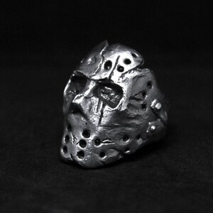 Hand Sculpted Jason Voorhees Pewter Ring : Oxidized Lead Free Pewter ...