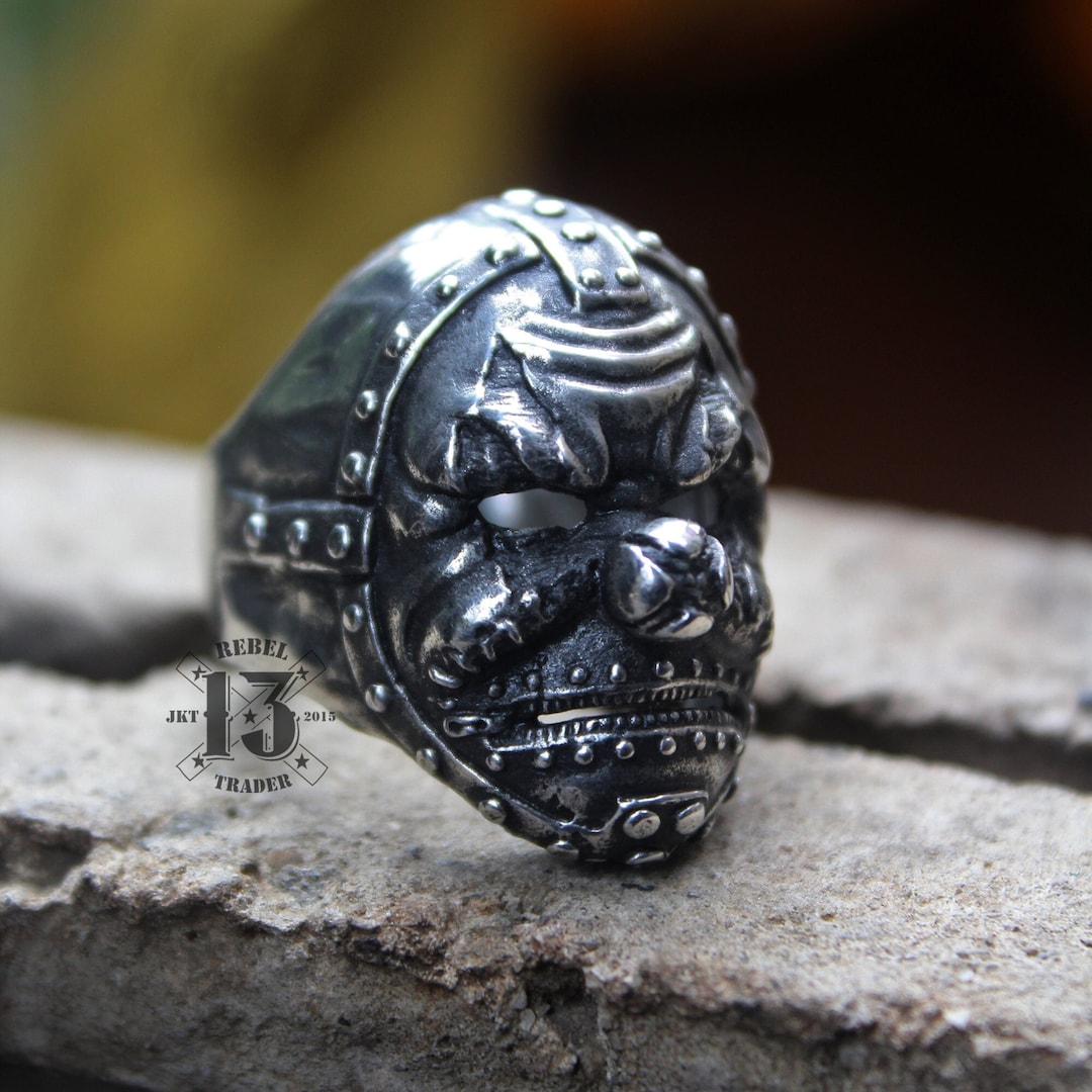 Hand Sculpted Scary Killer Clown Pewter Ring : Oxidized Lead Free ...