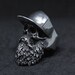 Hand Sculpted Bearded Hat Skull Ring : Oxidized Lead Free Pewter Beard ...