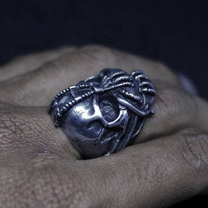 Hand Sculpted Bane Mask Ring : Oxidized Lead Free Pewter Skull Ring - Etsy