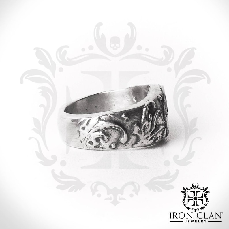 WREATH Signet Ring Handmade Ring Satanic Ring Biker Ring | Etsy