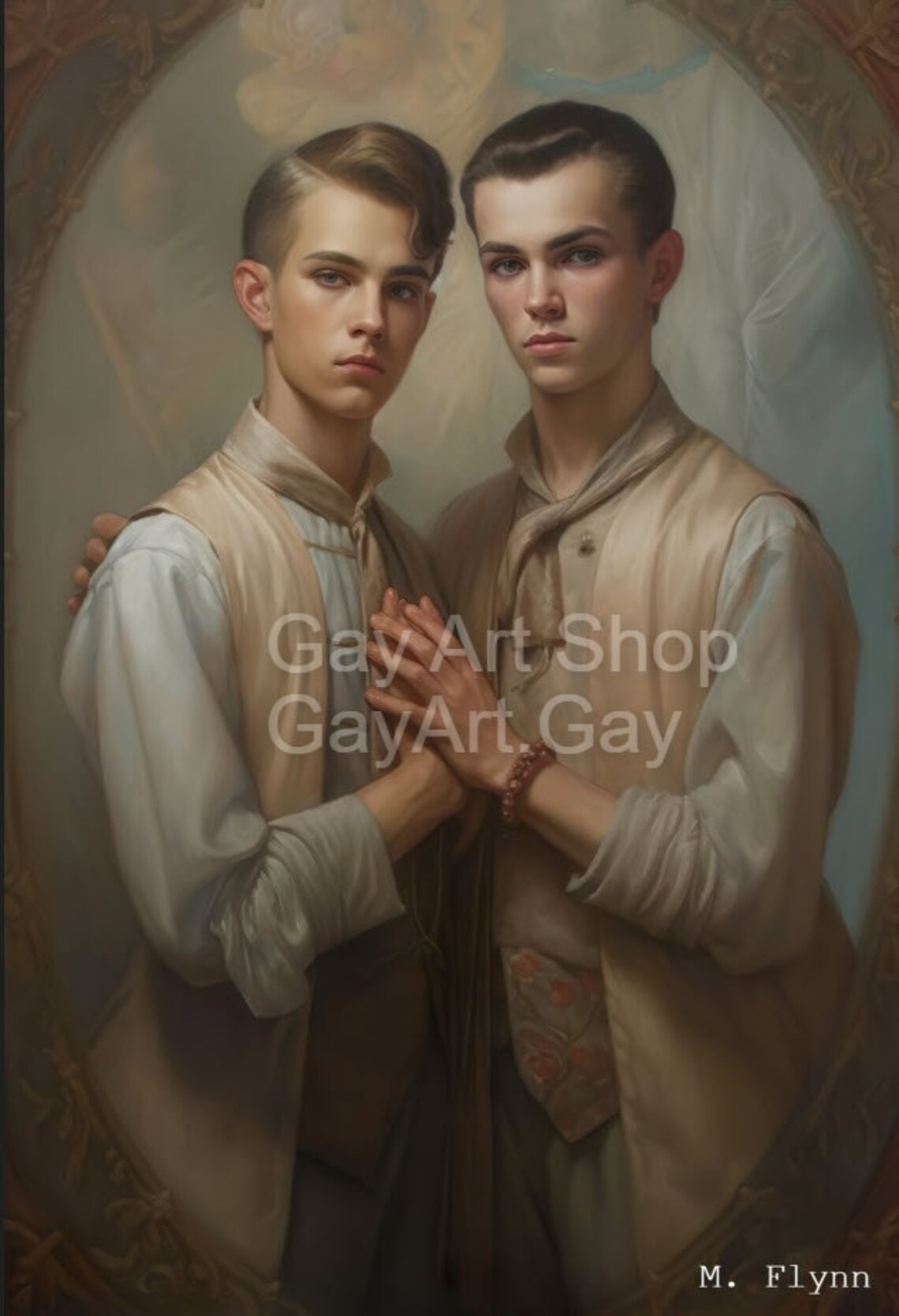 1800s Gay Gentlemen Couples Art — Pop Surrealism Canvas Print - Etsy