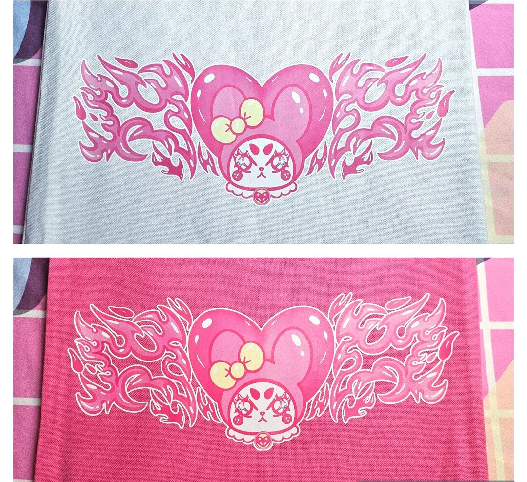 Bunny Melo Pink Kawaii Original Design Cybersigilism Graphic Tote Bag ...