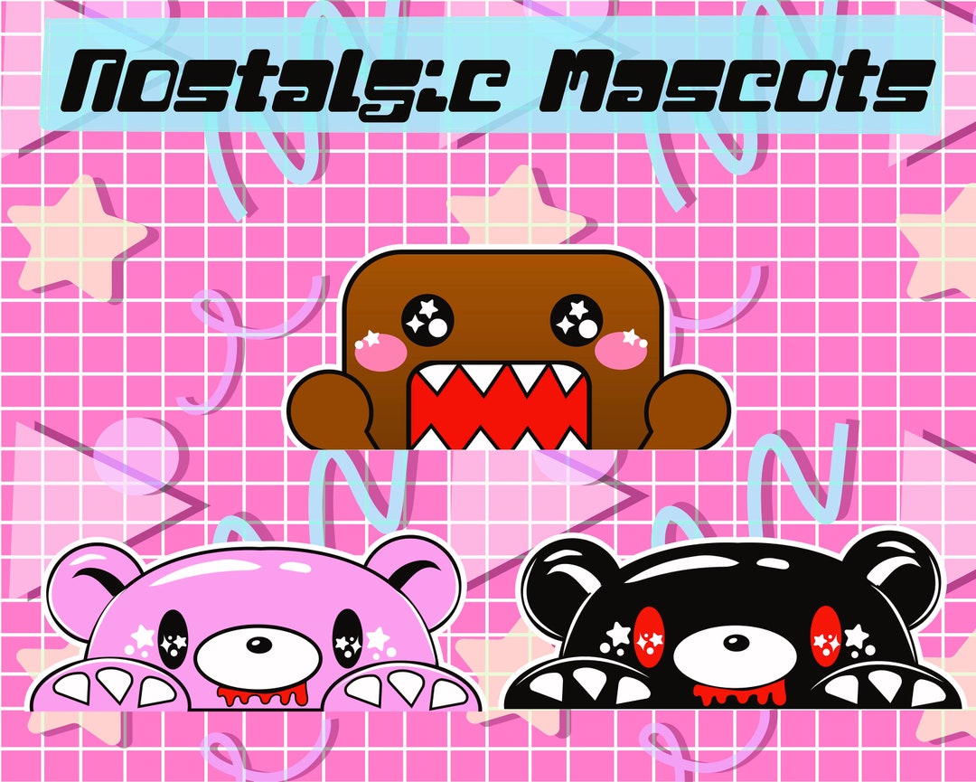 Nostalgic Mascots Gloomy Domo Vinyl Decal Peekers - Etsy