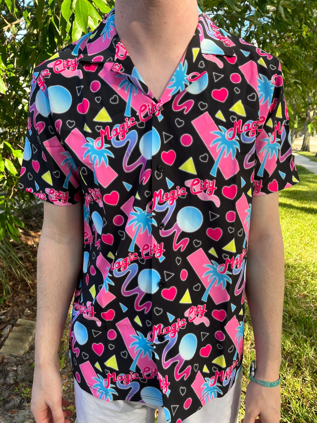 Miami Retro Vaporwave “magic City” Original Button Up - Etsy
