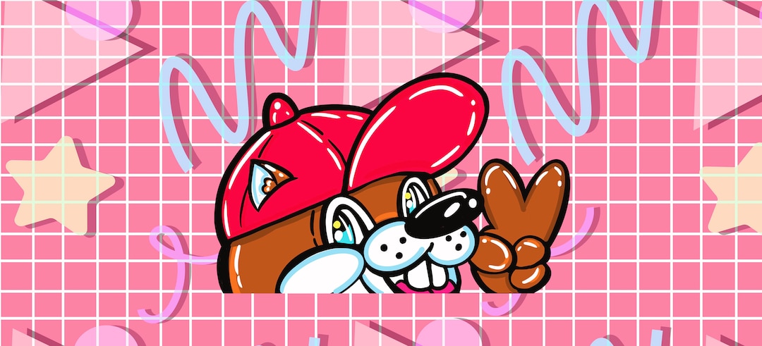 Rad Beaver Guy Vinyl Peeker Decal - Etsy