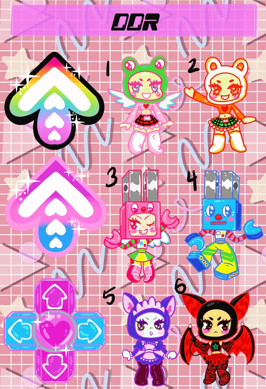 DDR Dance Dance Revolution Game Vinyl Stickers - Etsy