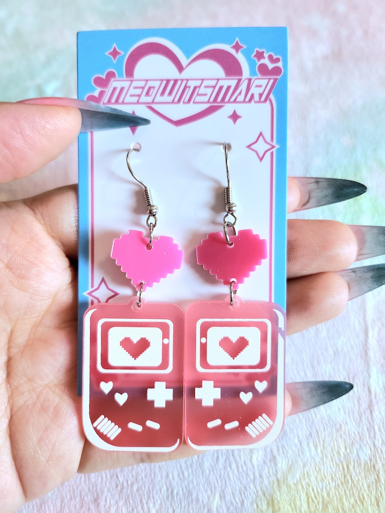 Gameboy Gamer Inspired Acrylic Earrings - Etsy